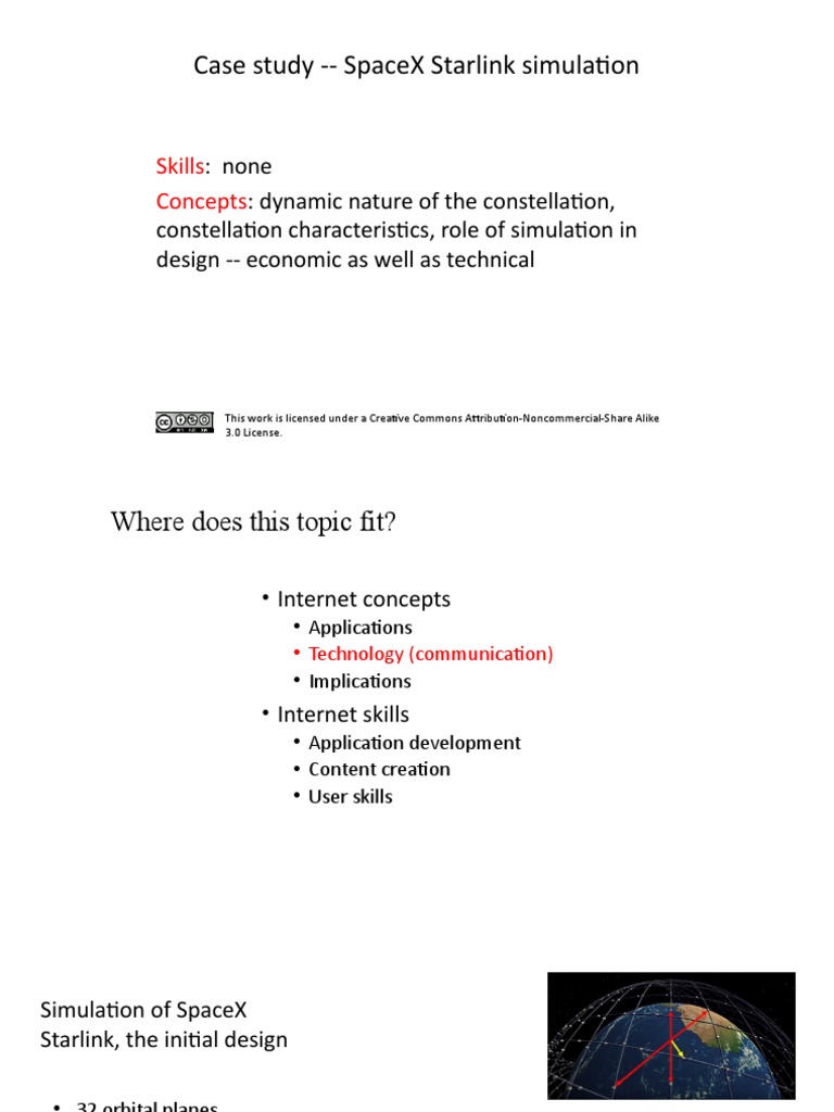 Case Study - Spacex Starlink Simulation: Skills Concepts | Download ...