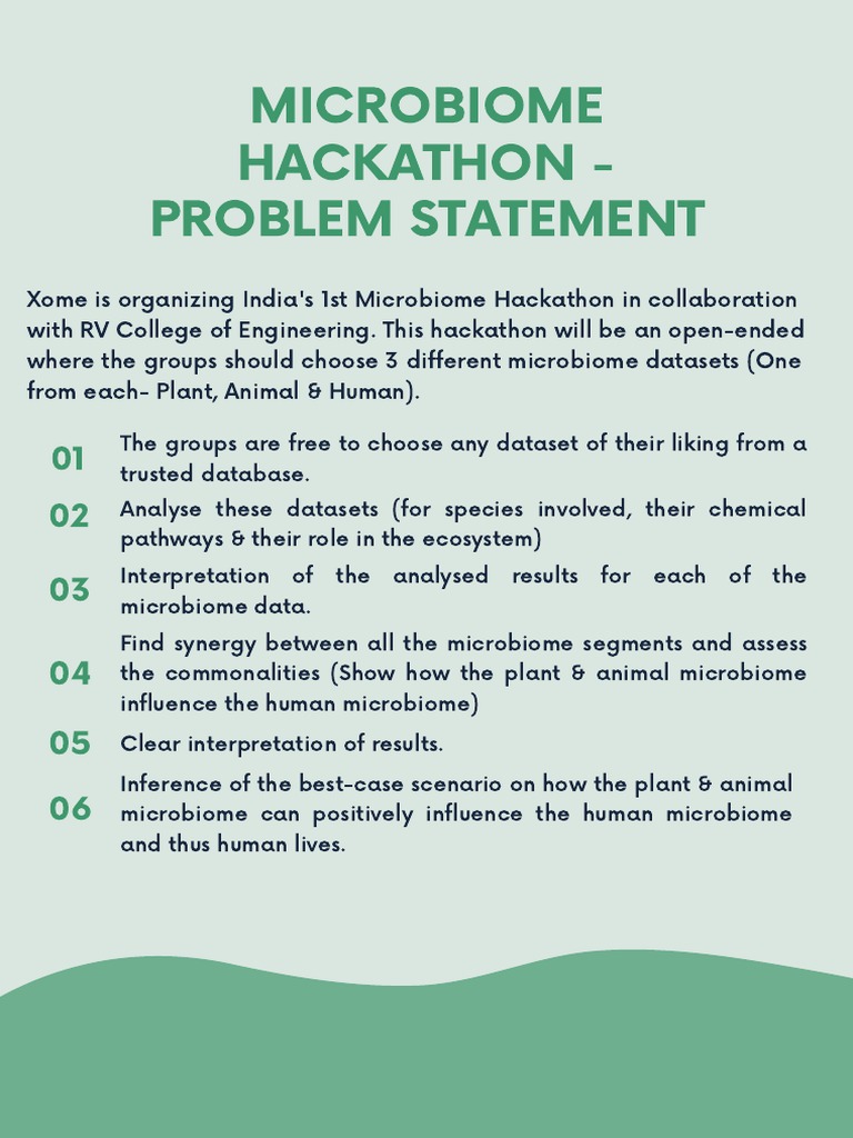 Microbiome Hackathon - Problem Statement | PDF