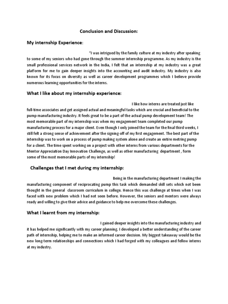 Conclusion and Discussion | PDF | Job Hunting | Internship