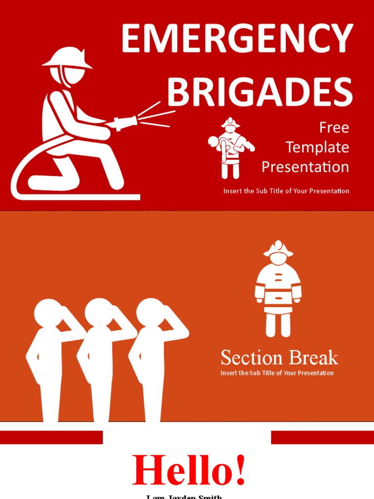 Plantilla Powerpoint Brigada de Emergencia | Download Free PDF ...