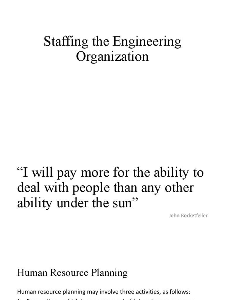 Staffing The Engineering Organization | PDF | Test (Assessment) | Time ...