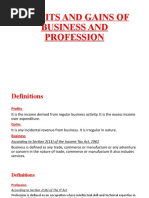 PGBP Taxation Summary for CA Inter | PDF