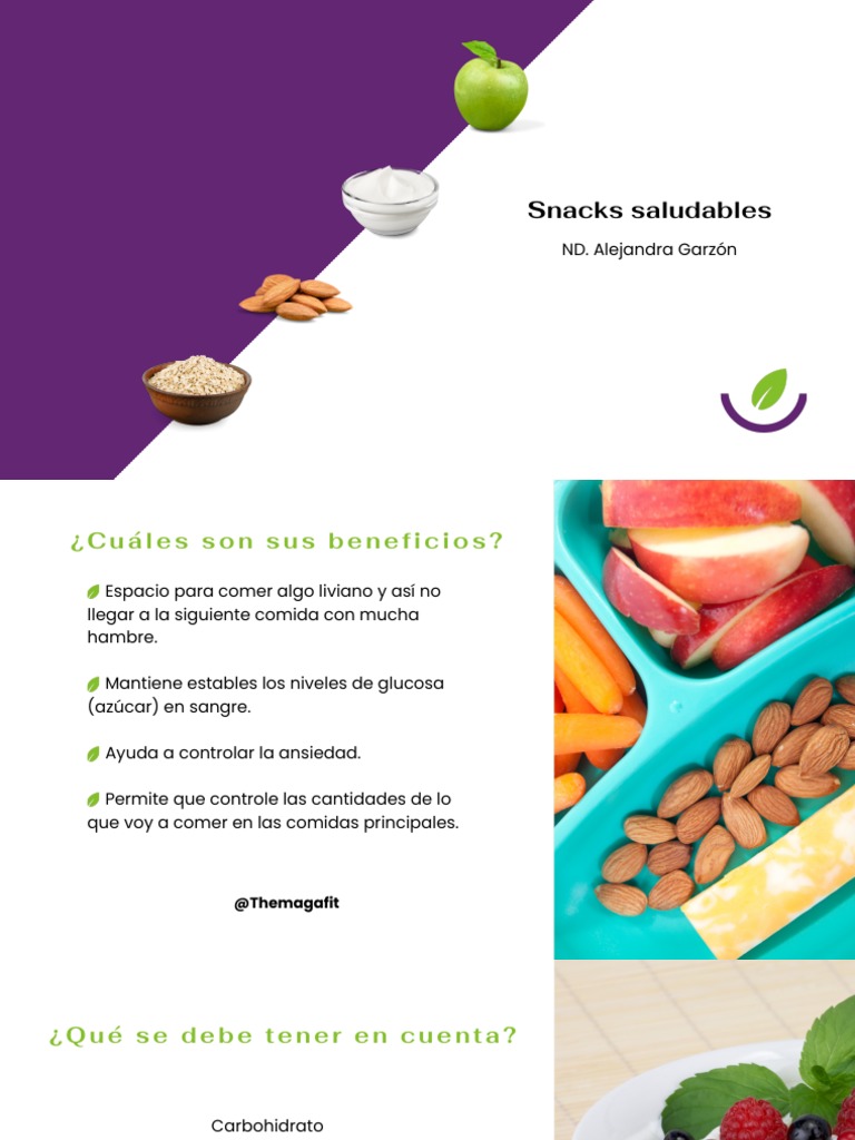 Snacks Saludables | PDF | Alimentos | Proteínas