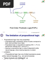 First Order Logic: Artificial Intelligence COSC-3112 Ms. Humaira Anwer ...