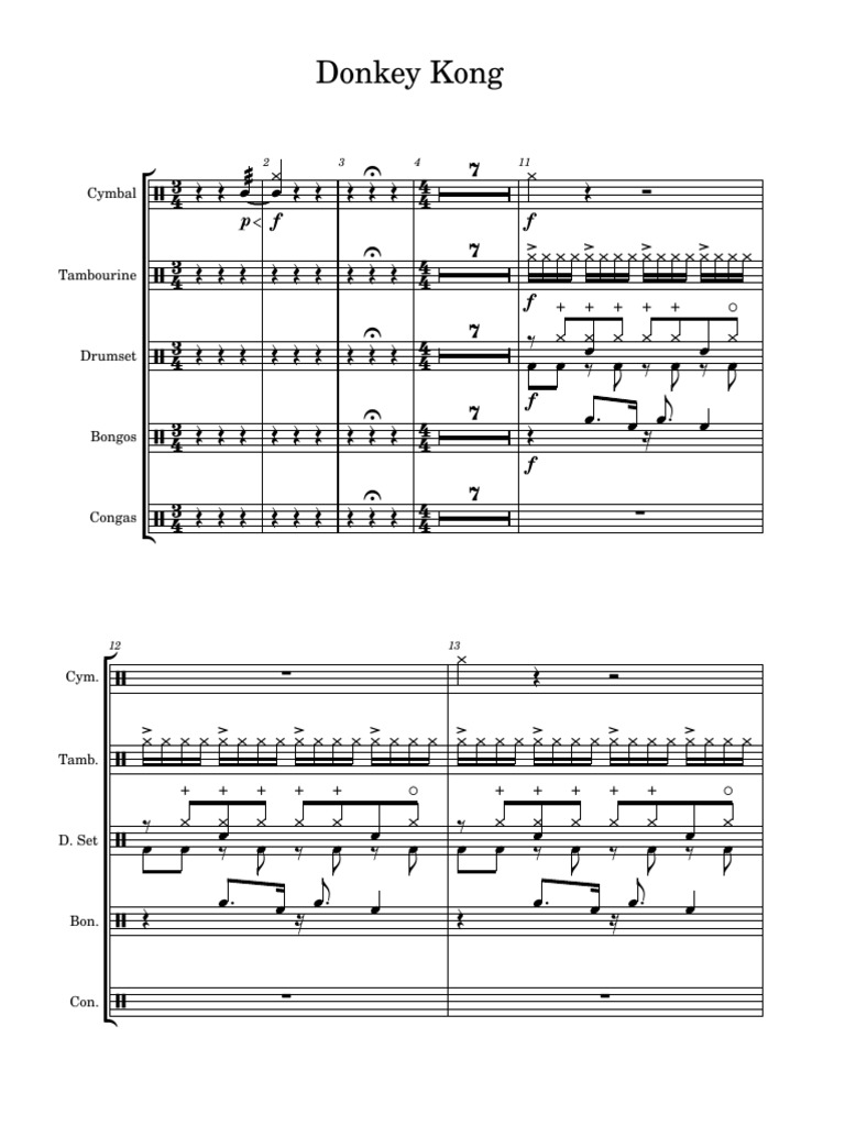 Donkey Kong Percussion | PDF