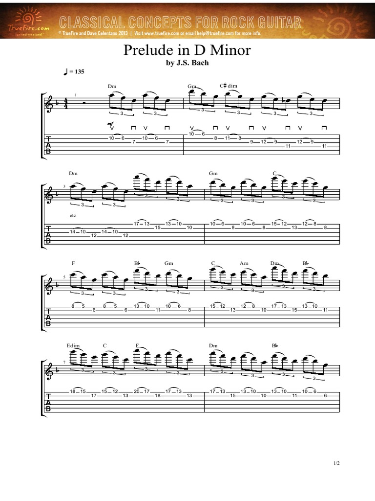 Prelude in D Minor by J.S. Bach | PDF | Classical Music