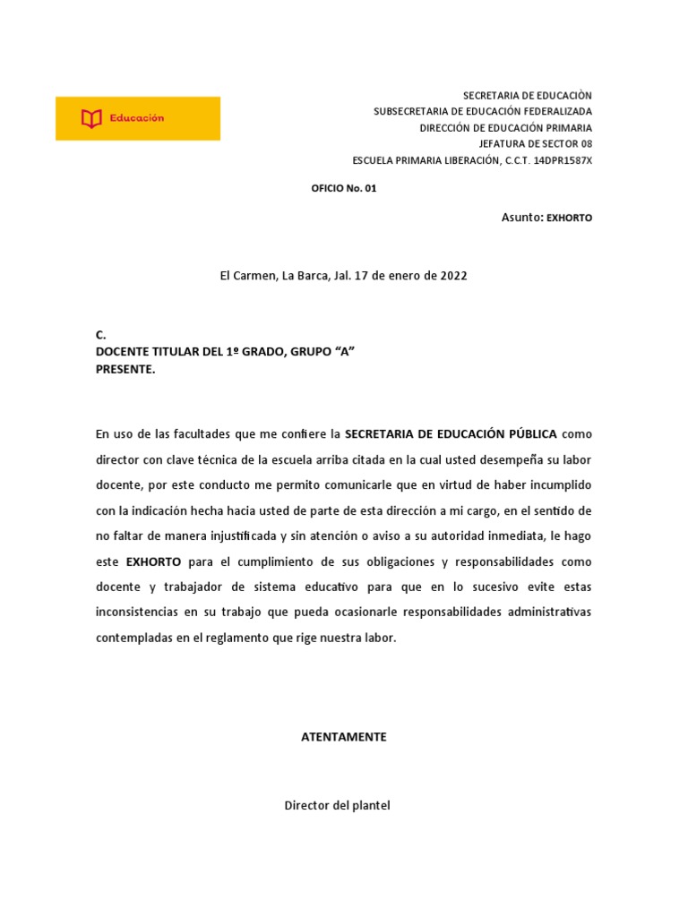 Formato de Exhorto | PDF