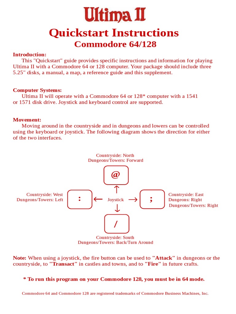 Quickstart Instructions: Commodore 64/128 | PDF | Floppy Disk ...