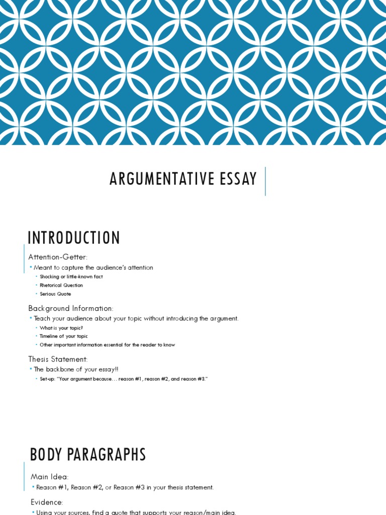 Argumentative Essay Powerpoint | PDF | Argument | Essays