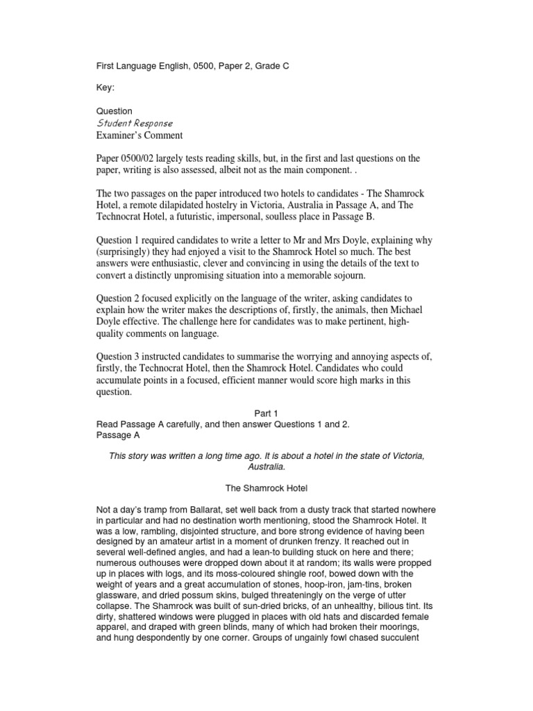 Paper 2 Cgradestudentexample | PDF