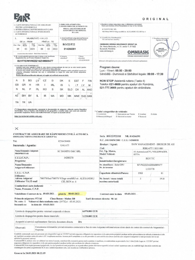 Asigurare Auto | PDF