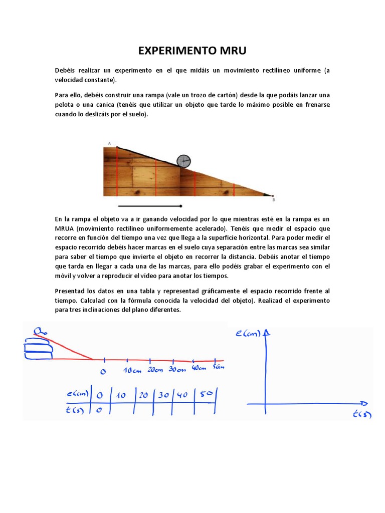 Experimento Mru | PDF
