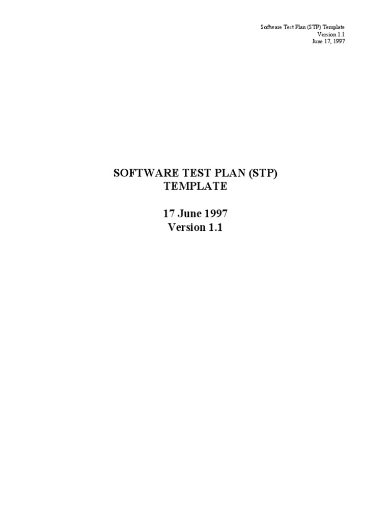 SEPO Software Test Plan Template (1997) | PDF | Software Testing | Software