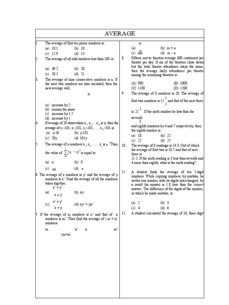 Average Calculation Problems | PDF | Bowling (Cricket) | Cricket
