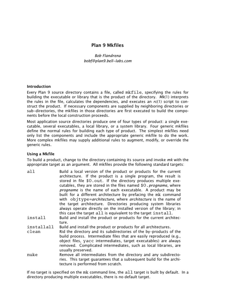 Mkfiles | PDF | Library (Computing) | Computer File