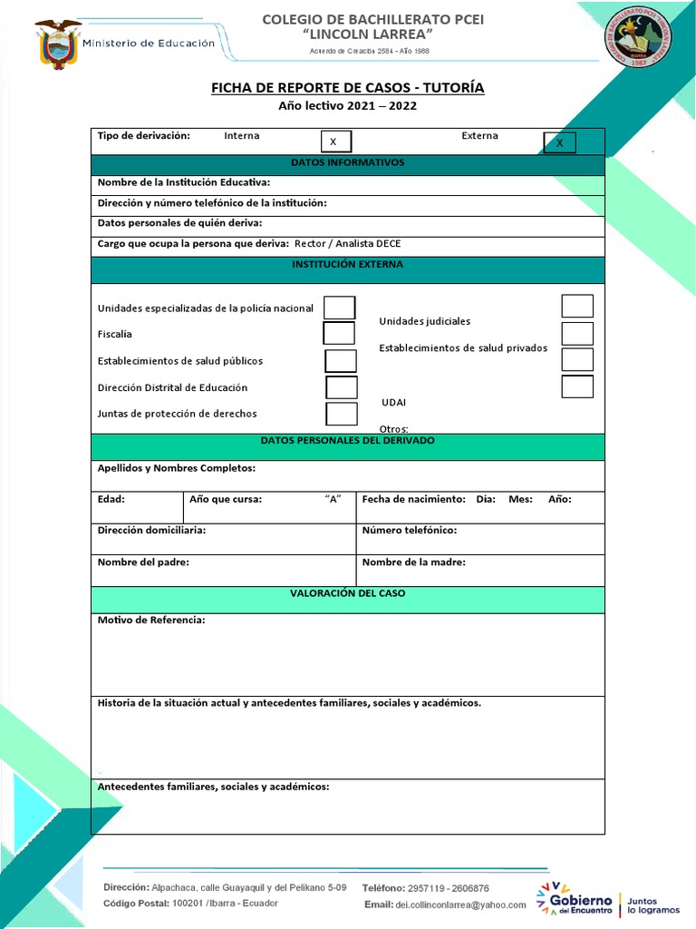 Formato Derivacion DECE | PDF