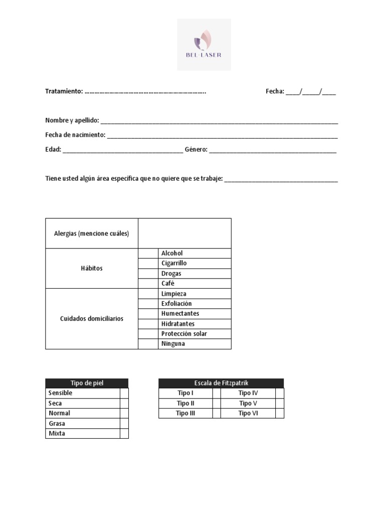 Ficha Del Paciente | PDF | Enfermedades y trastornos | Especialidades ...