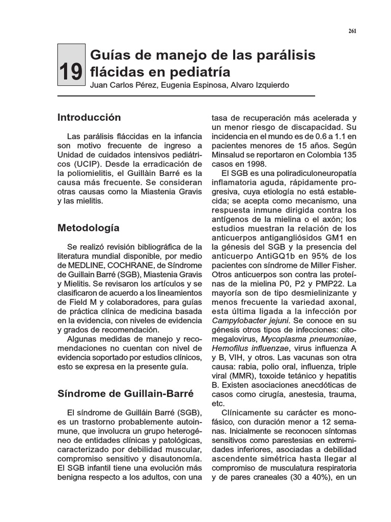 Guia de Manejo de Paralisis Flacida | PDF | Ciencias de la Salud ...