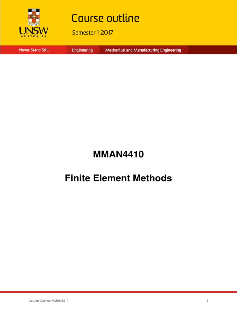 Engineering Finite Element Course | PDF | Finite Element Method ...