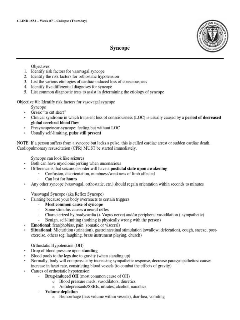 Syncope: Global Cerebral Blood Flow | Download Free PDF | Heart ...