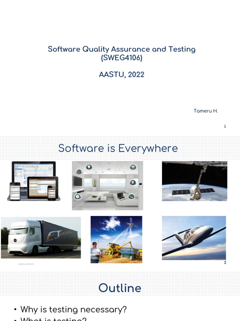 QA Chapter 1 Lecture - 1 | Descargar gratis PDF | Software Bug ... QA Chapter 1 Lecture - 1 | Descargar gratis PDF | Software Bug ...