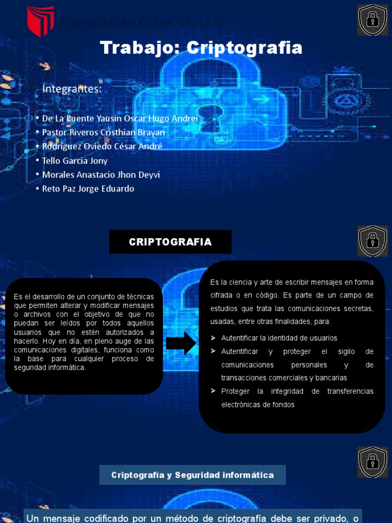 Criptografia Diapos | PDF | Cifrado | Clave (criptografía)