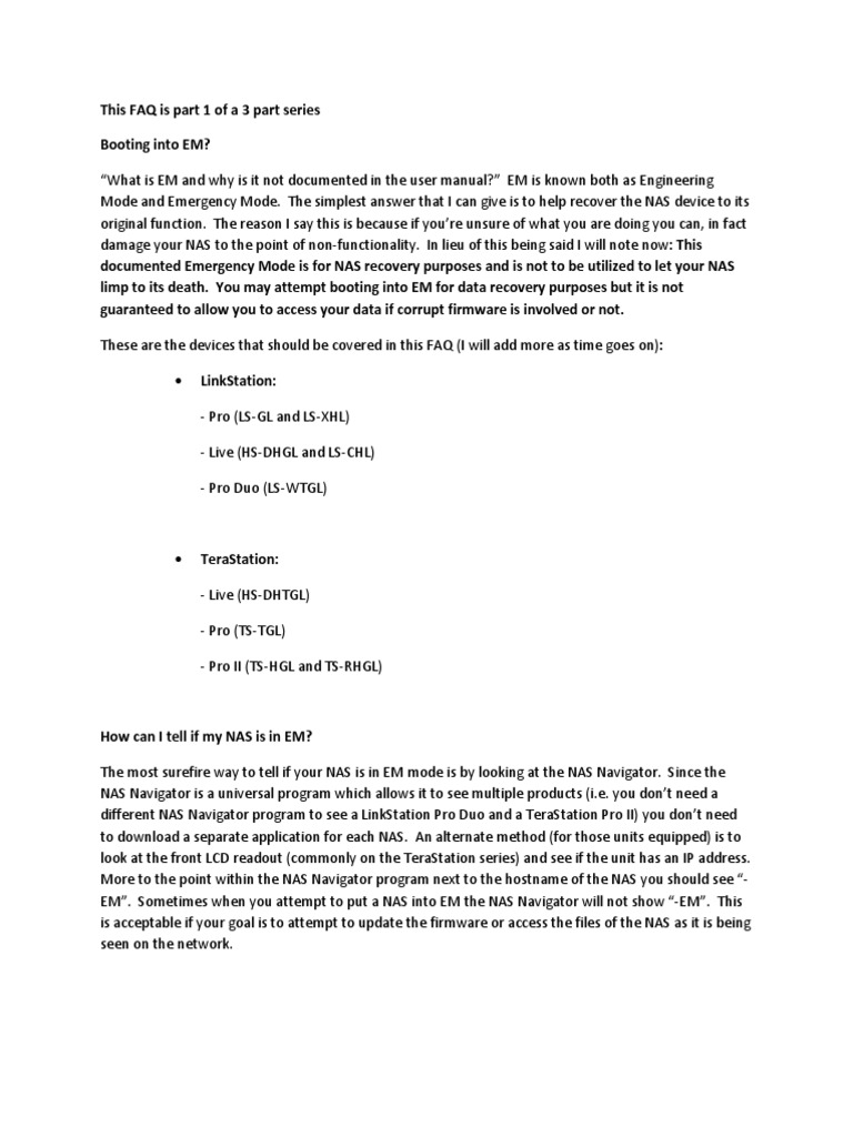 EM FW and TFTP FAQ | PDF | Booting | Network Interface Controller