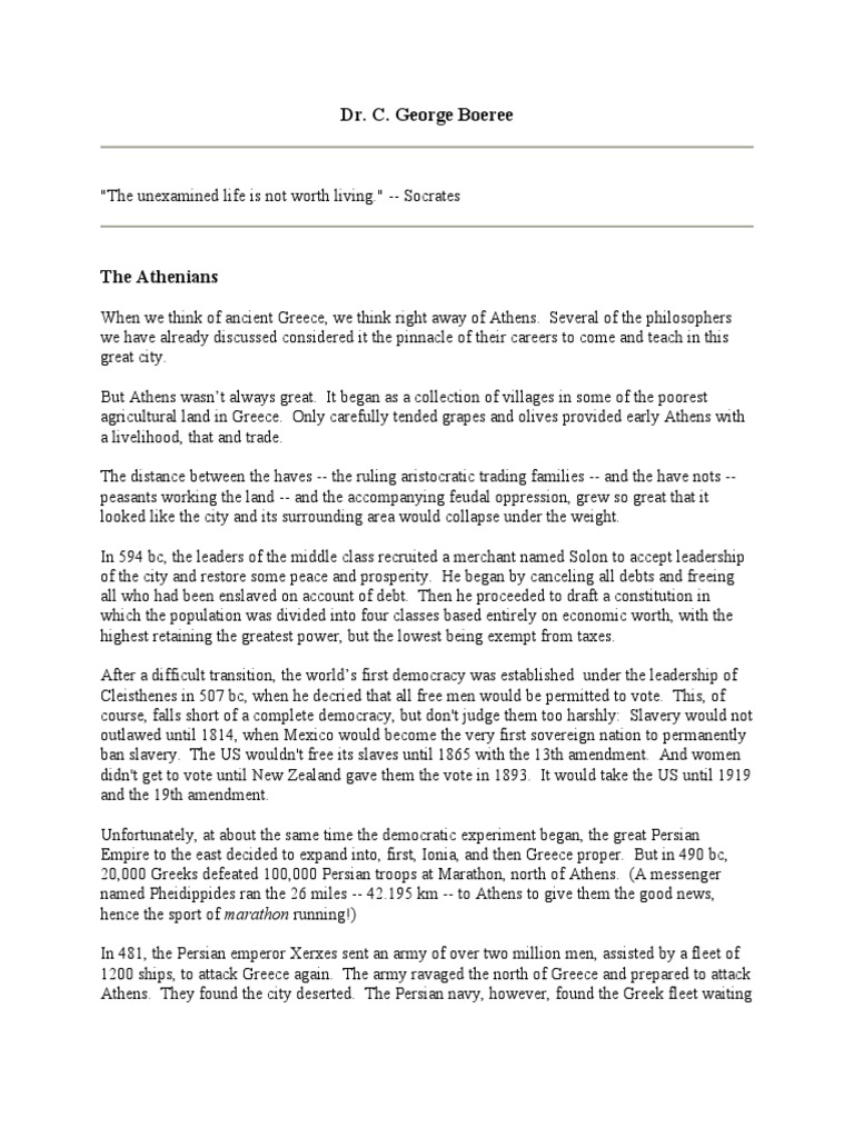 Dr. C. George Boeree | PDF | Plato | Soul