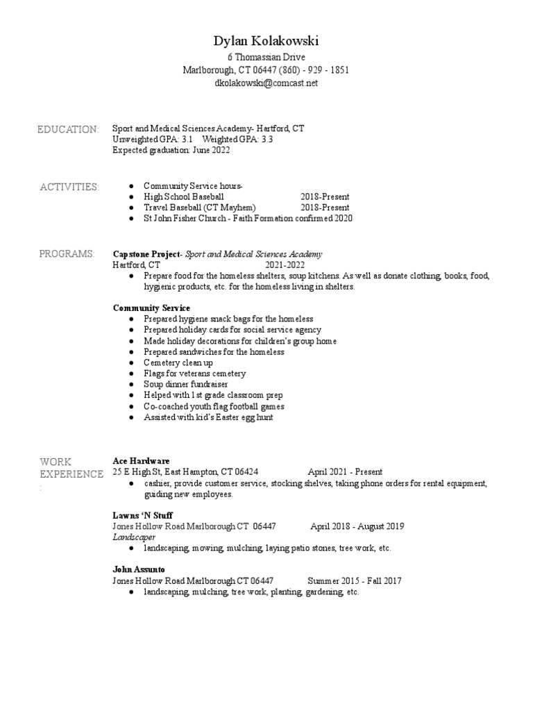 Resume 2021 | PDF