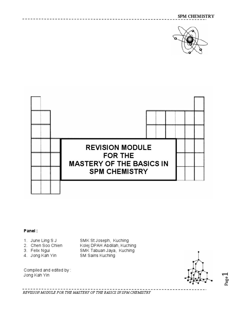 SPM Chemistry Revision Module | PDF | Molecules | Mole (Unit)