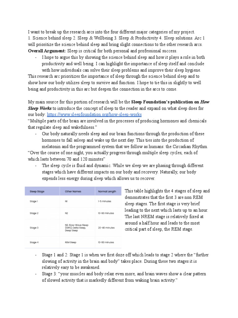 Rough Draft - Project 3 | Download Free PDF | Sleep | Sleep Deprivation