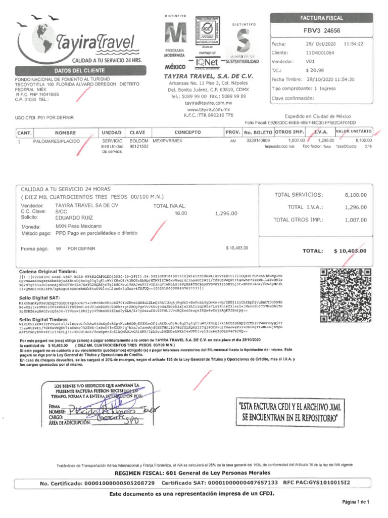 Fact 001305087 | PDF | Peso mexicano | Servicios (economía)