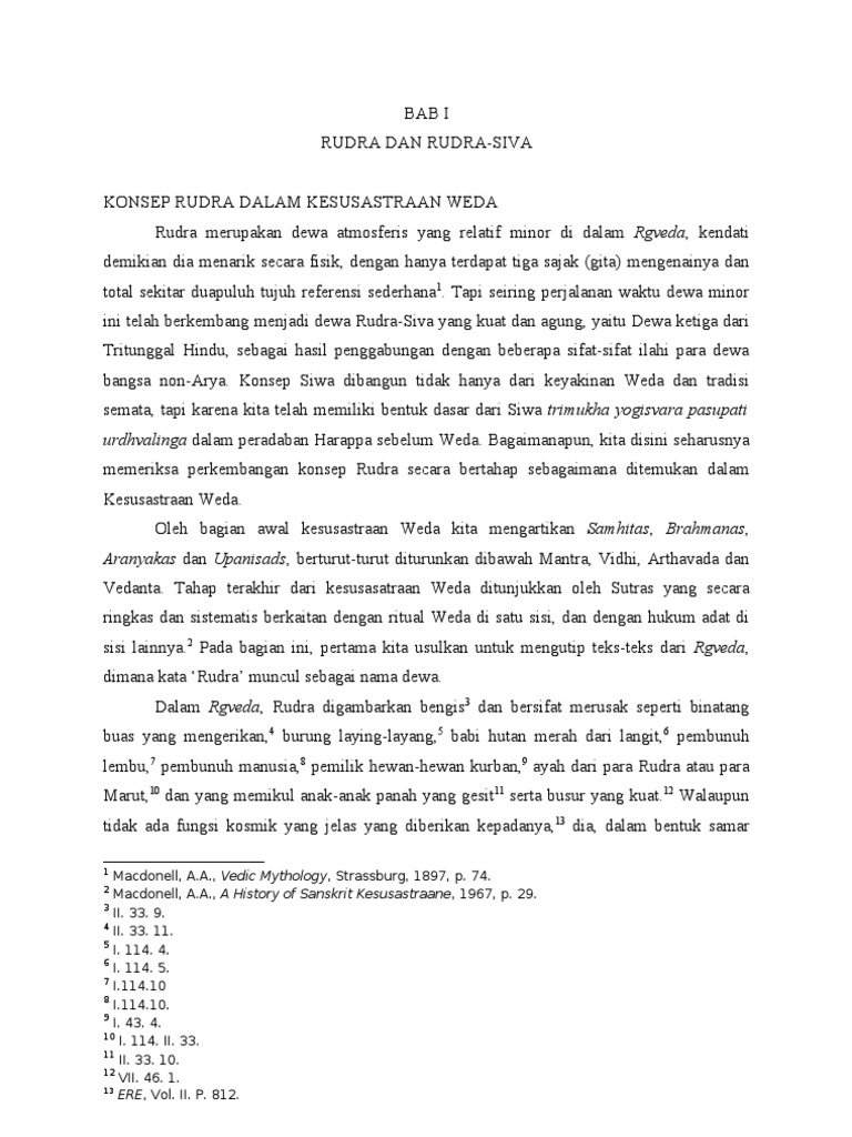 Paparan Singkat Mengenai RUDRA-SIVA | PDF