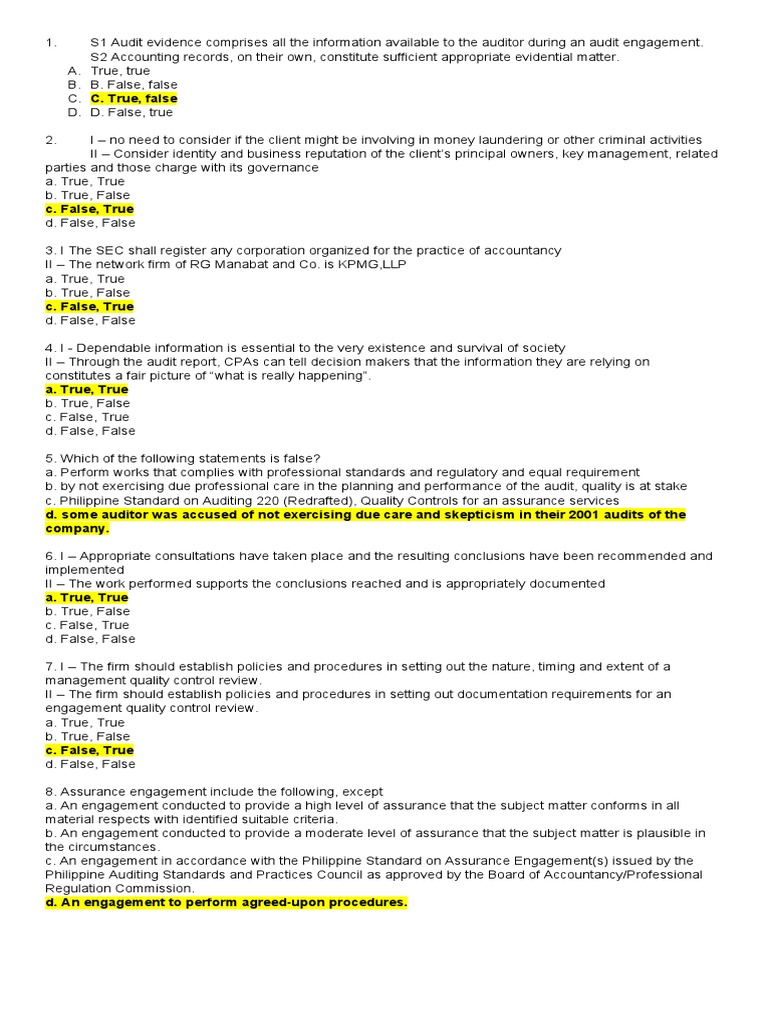 Elective 4 Handout | Download Free PDF | Audit | Financial Audit