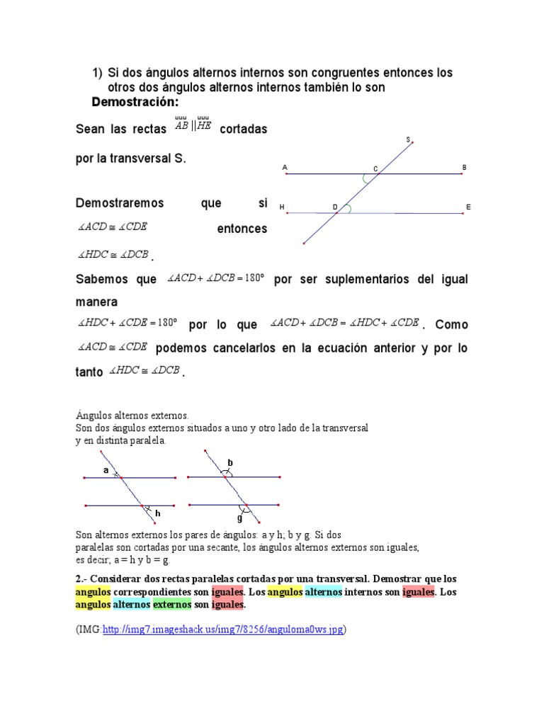 Propiedades de ángulos en paralelas | PDF | Ángulo | Perpendicular