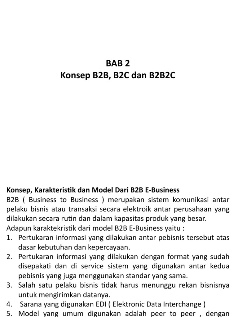 Konsep B2B | PDF