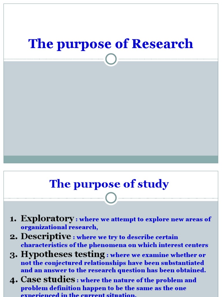 Exploratory vs. Explanatory Research | PDF | Cognition | Cognitive Science