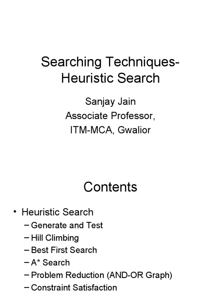 Heuristic Search Techniques Explained | PDF | Applied Mathematics ...
