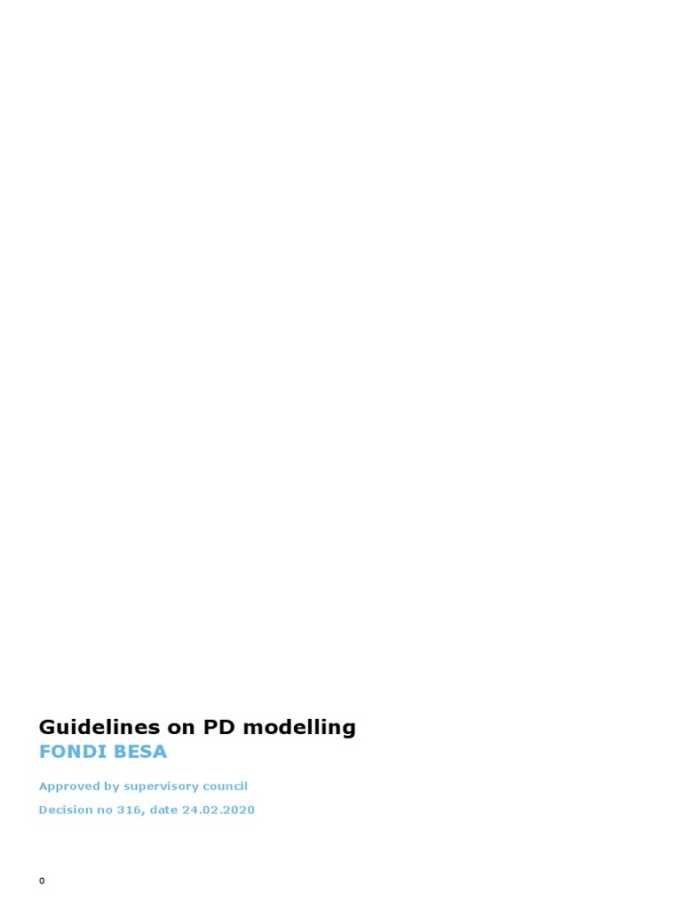 Guidelines On Pd Modelling Fondi Besa Pdf Markov Chain Matrix