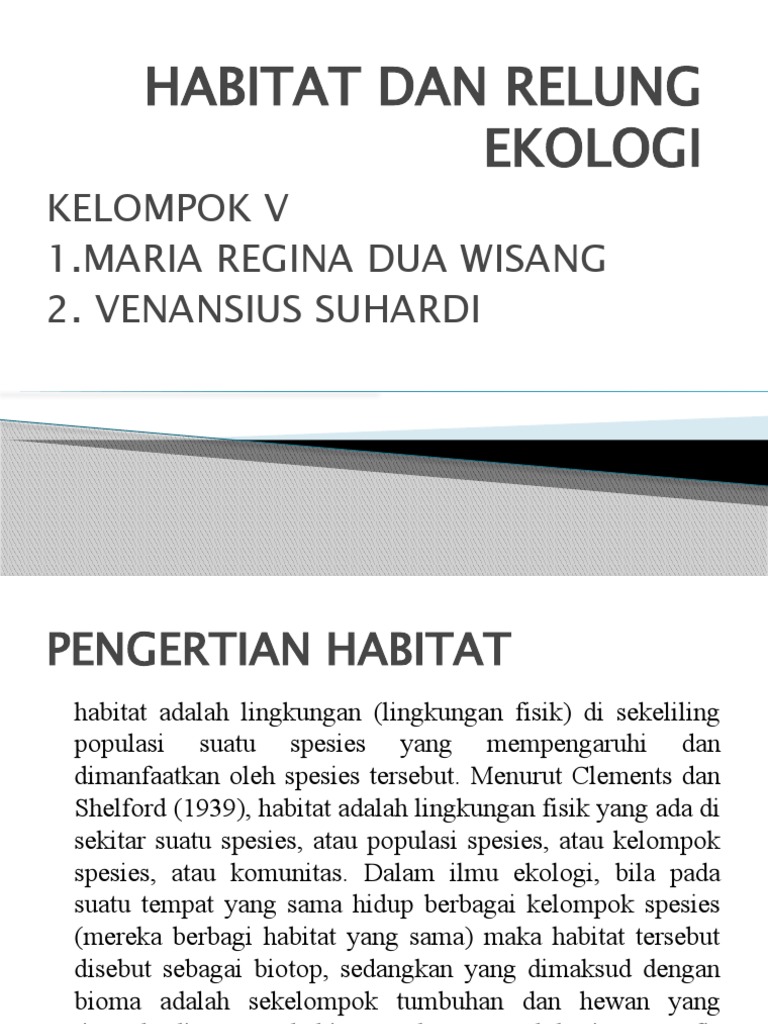 Habitat dan Relung Ekologi Organisme | PDF