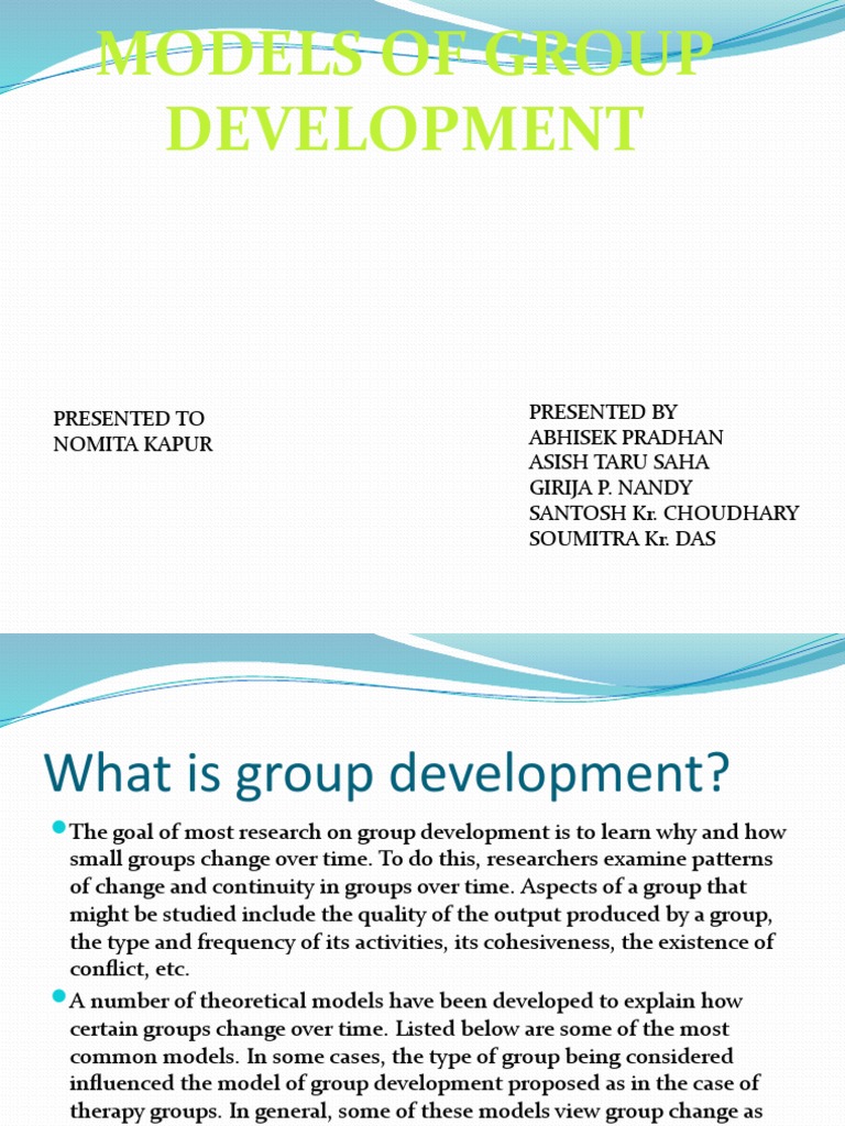 Models of Group Development | PDF | Conflict Resolution | Goal