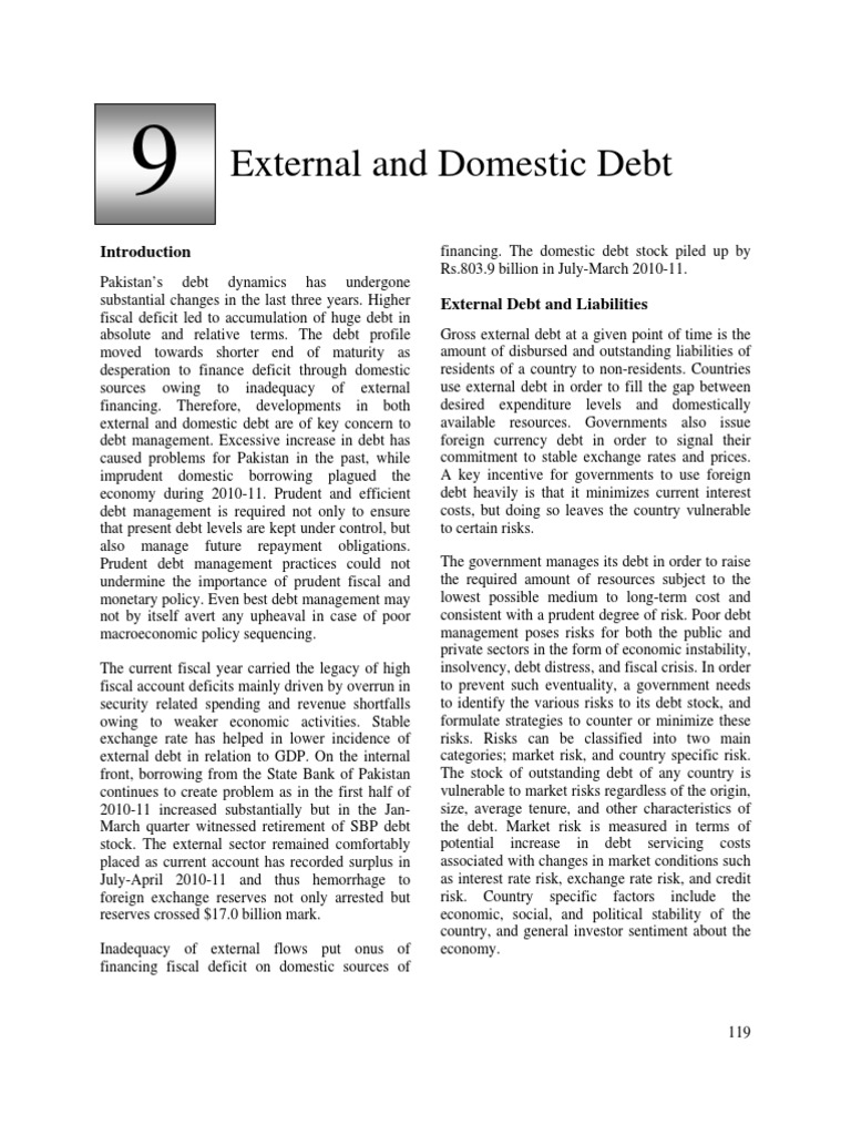 09 External Debt | PDF | External Debt | Government Debt