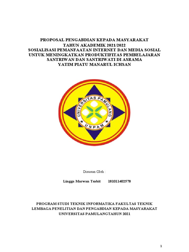 Proposal PKM Udah Paling Ok | PDF
