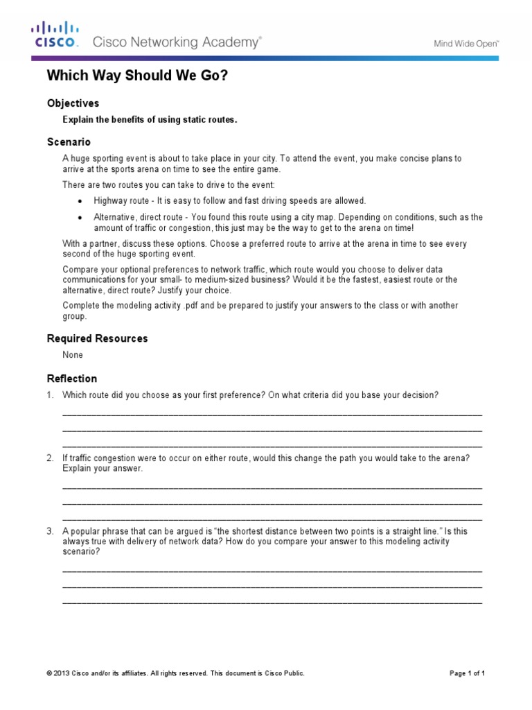 2.0.1.2 Which Way Should We Go Instructions | PDF