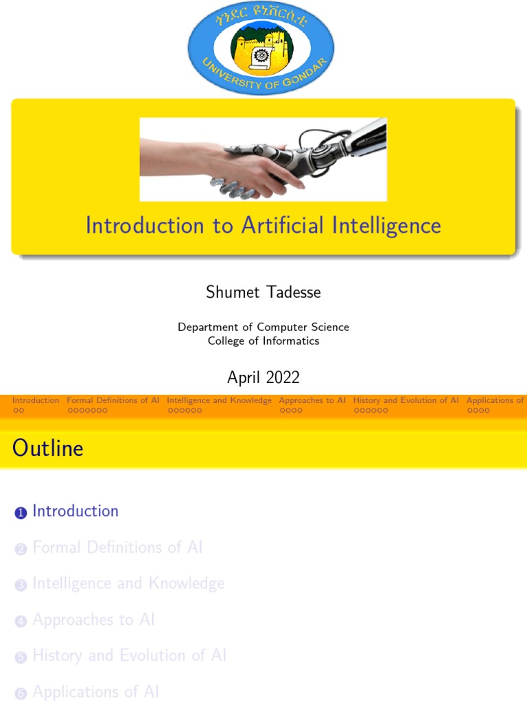 AI Chapter1 | PDF | Intelligence (AI) & Semantics | Artificial Intelligence