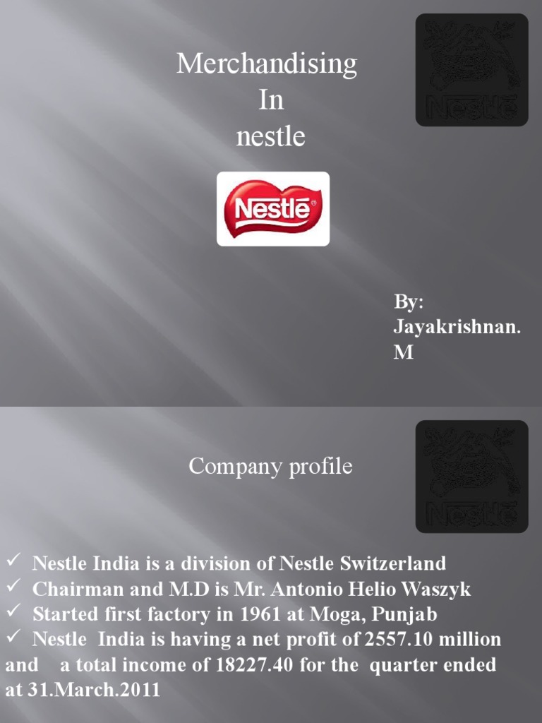 Merchandising in Nestle: By: Jayakrishnan. M | Download Free PDF ...