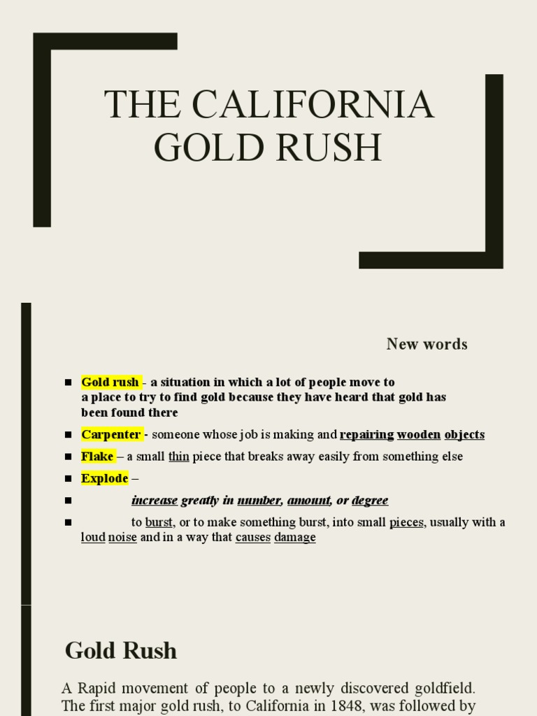 The California Gold Rush | PDF