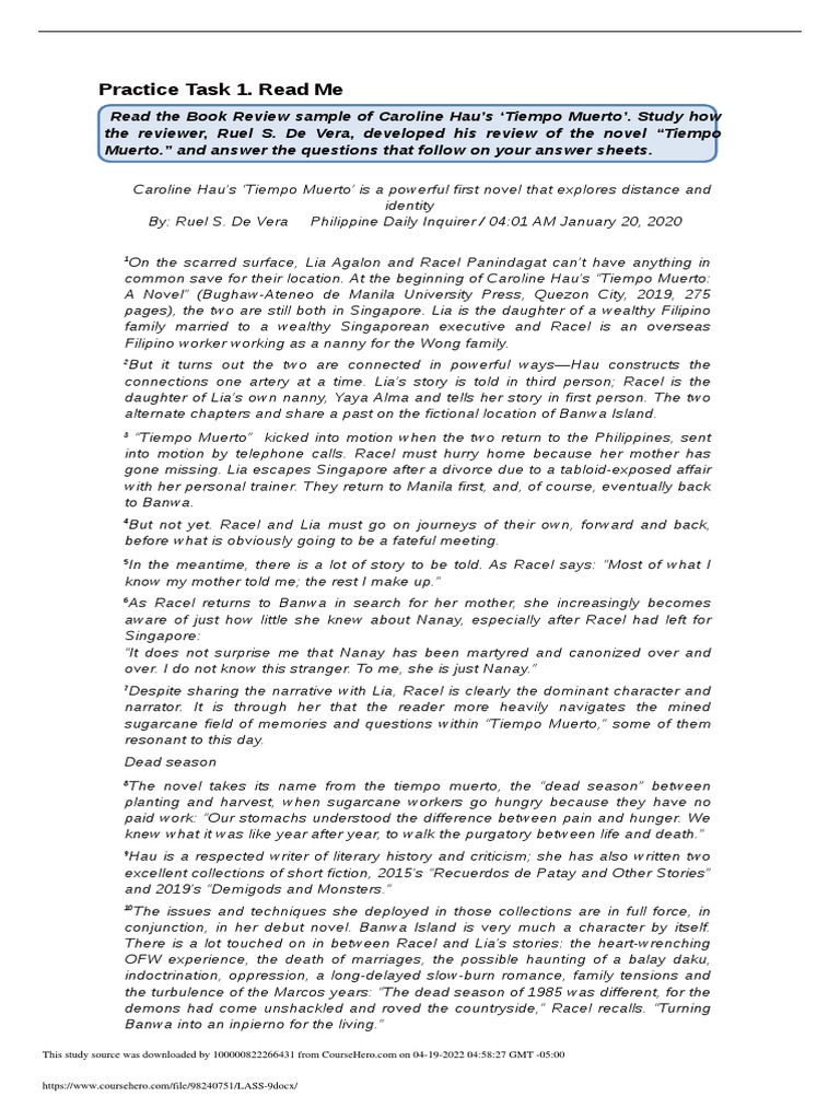 Practice Task 1. Read Me | PDF