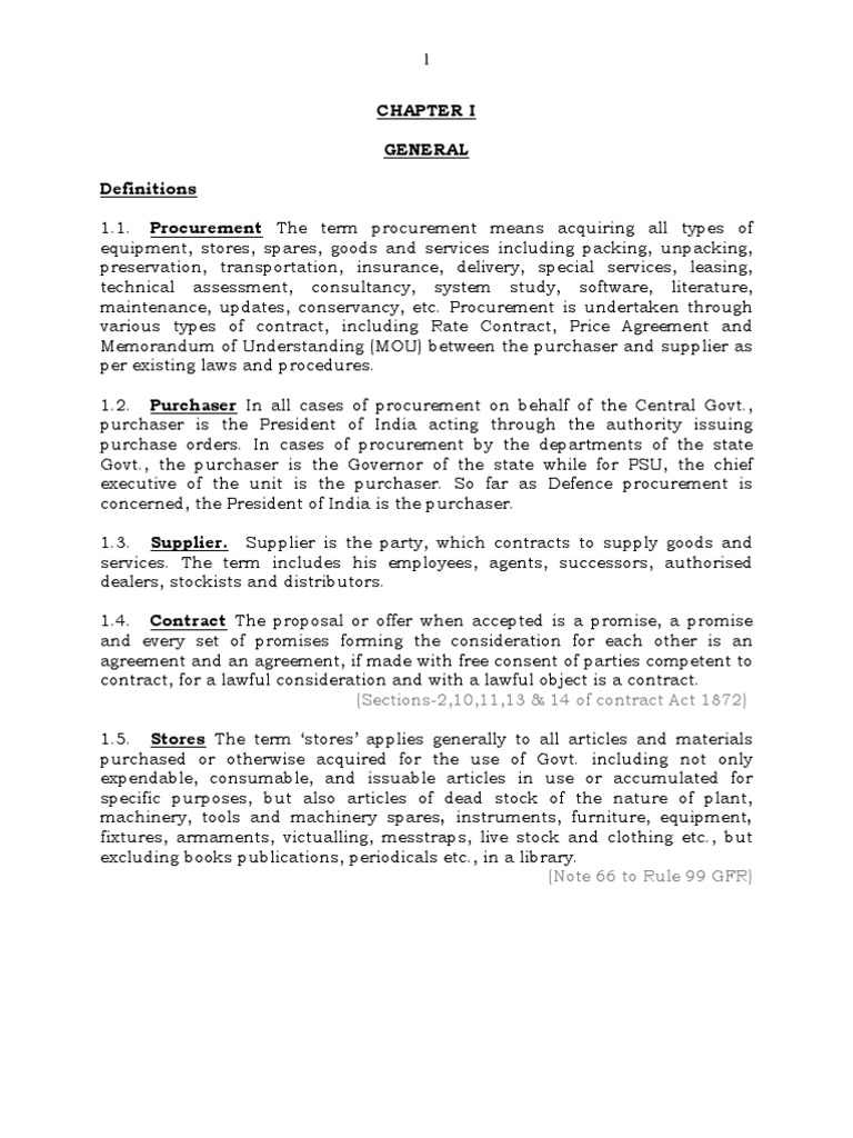 General Definitions: (Sections-2,10,11,13 & 14 of Contract Act 1872 ...