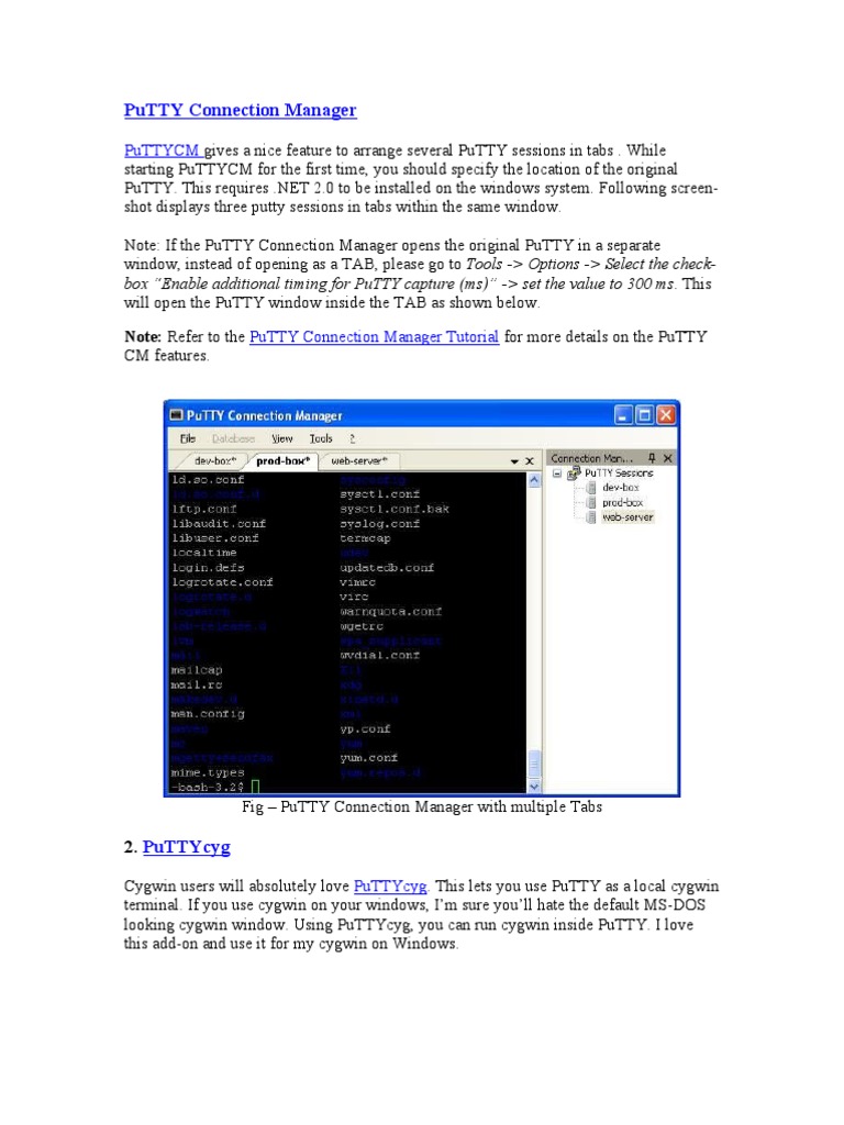 Putty Connection Manager | PDF | Windows Registry | Tab (Gui)